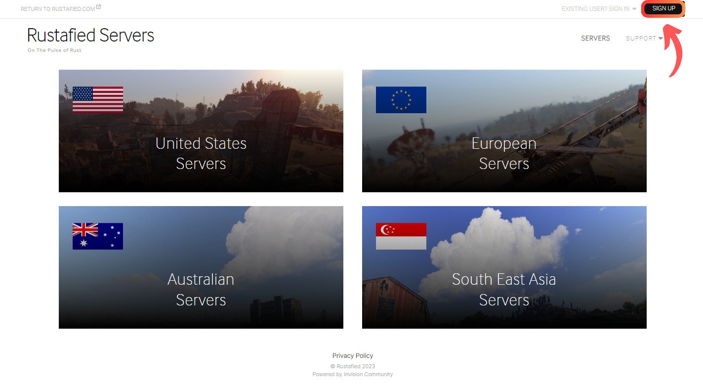 Rust SEAサーバ VIP購入と解約手順